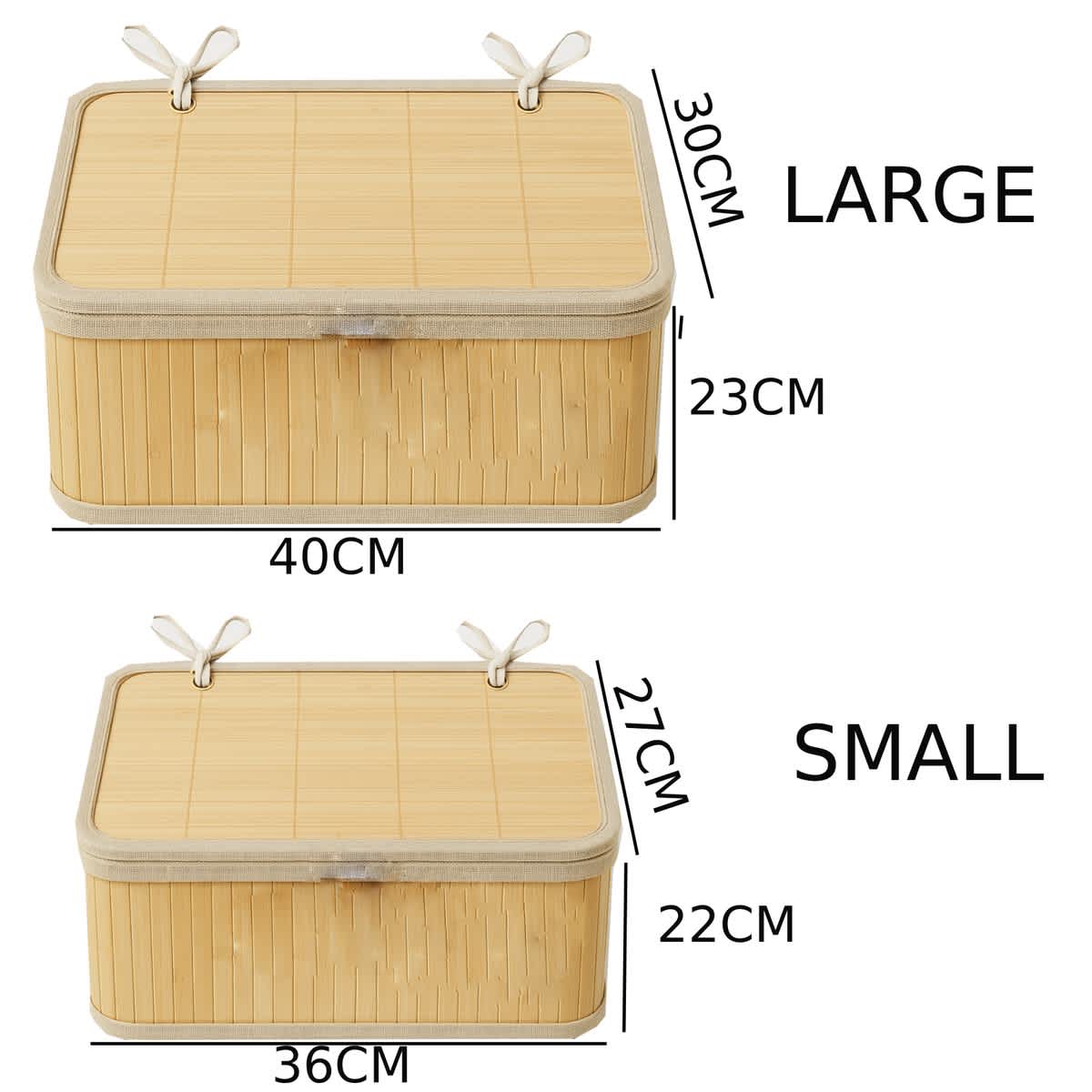Bamboo Storage Basket, Fabric Lining – S – Open Box Africa